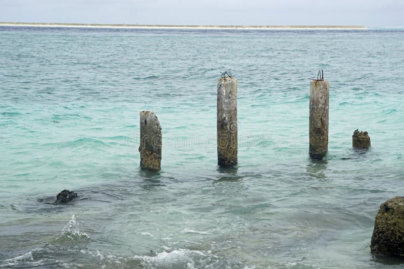 Rotten Jetty on Gulhi Island on the Maledives Stock Image - Image of ...