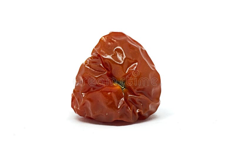 Rotten Red Cherry Tomato on White Background Stock Photo - Image of ...