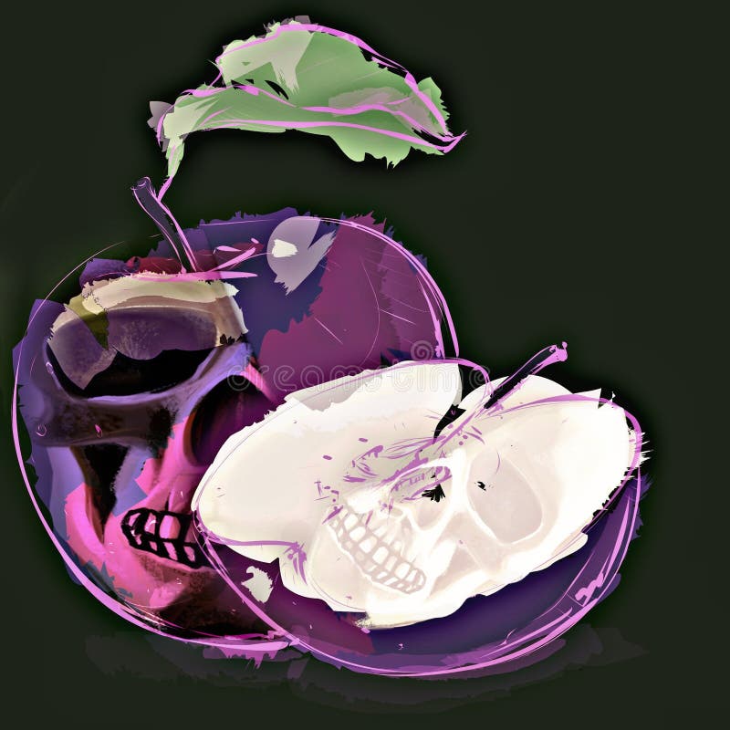 Rotten to the core stock illustration. Illustration of apple - 149468734