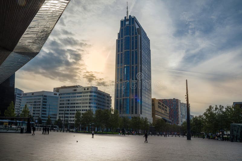 Rotterdam Business Building, Central Station Area Editorial Image ...