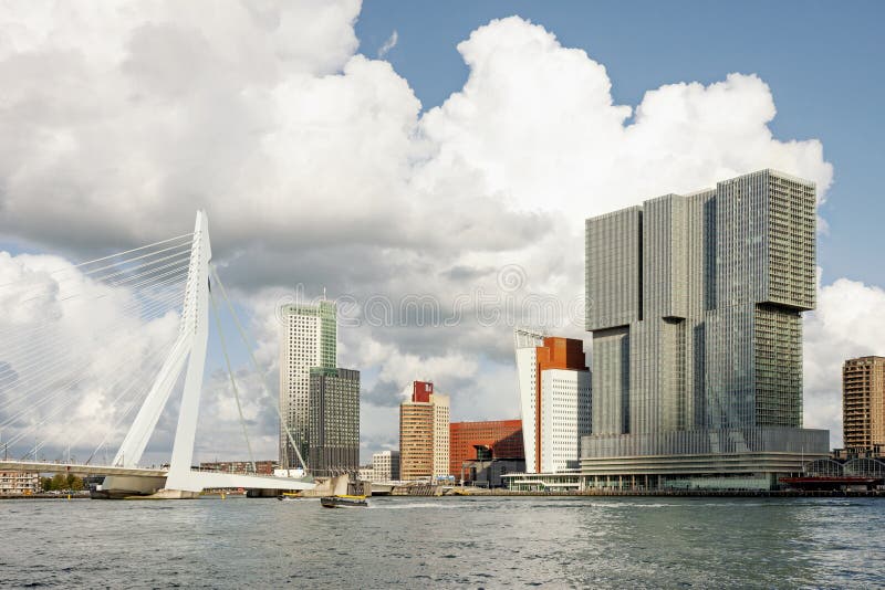 Rotterdam City Skyline in the Netherlands Editorial Photography - Image ...