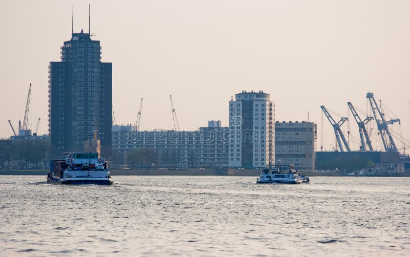 Rotterdam Living and Industry Stock Image - Image of daylight ...