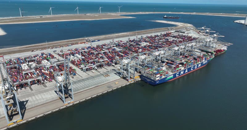 Rotterdam Maasvlakte, 16th of July 2022, the Netherlands. Container ...