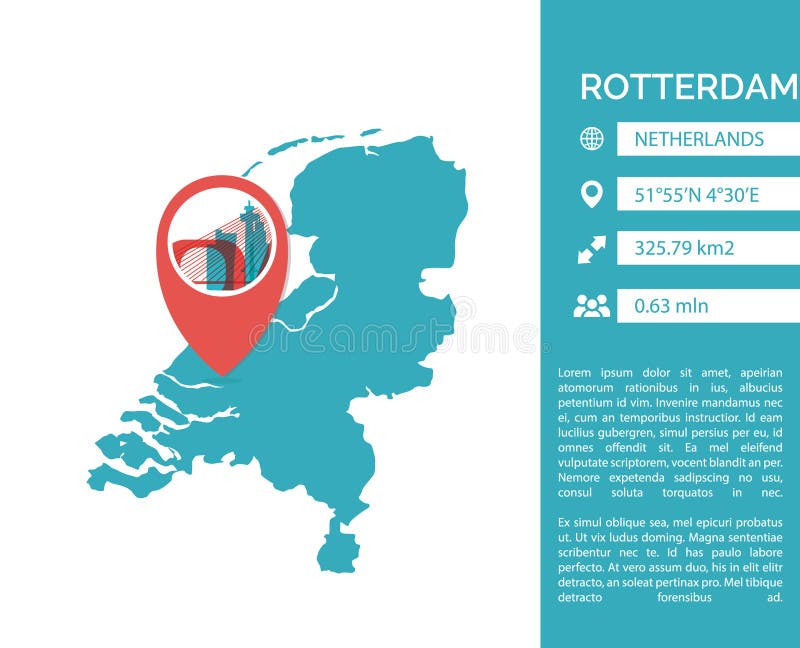 Rotterdam Map Infographic Vector Isolated Illustration Stock Vector ...