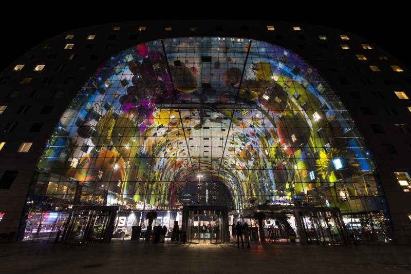 Rotterdam Markthal editorial stock image. Image of skyscraper - 70613024