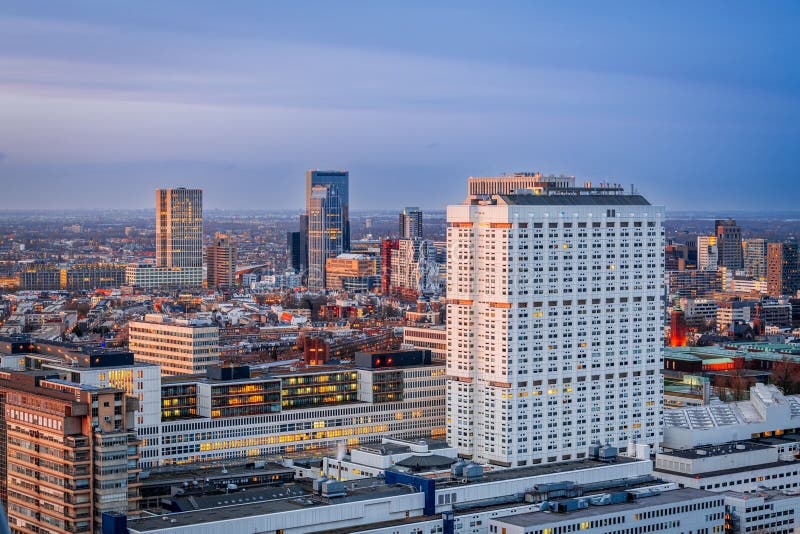 Rotterdam, Netherlands City Skyline Editorial Stock Image - Image of ...