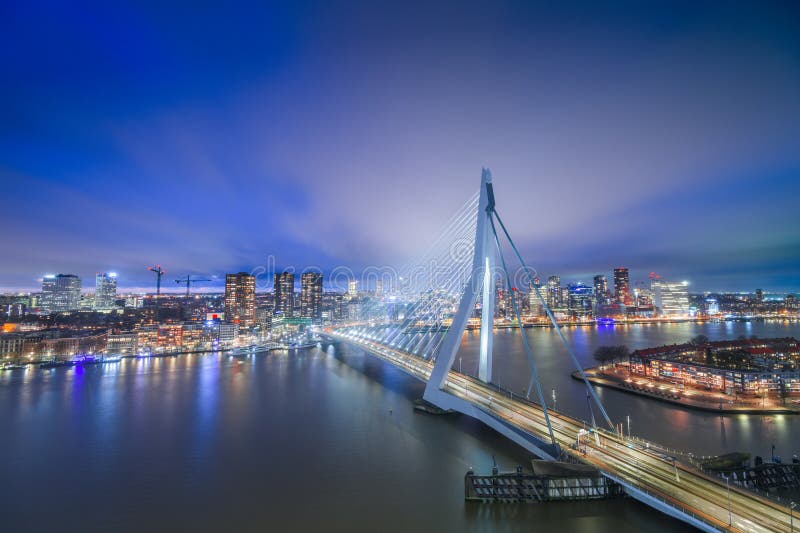 Rotterdam, Netherlands, City Skyline Editorial Stock Photo - Image of ...