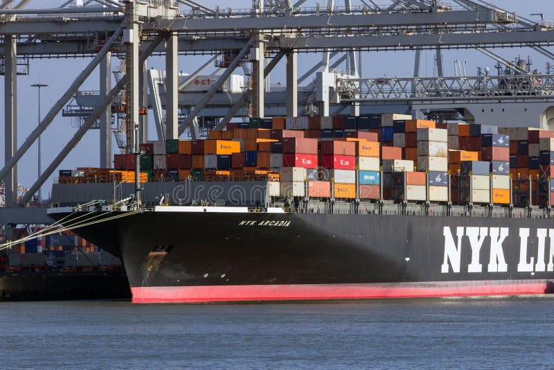 Nyk Line Container Ship Shipping Terminal Crane Editorial Photography ... Nyk Line Container Ship Shipping Terminal Crane Editorial Photography ...