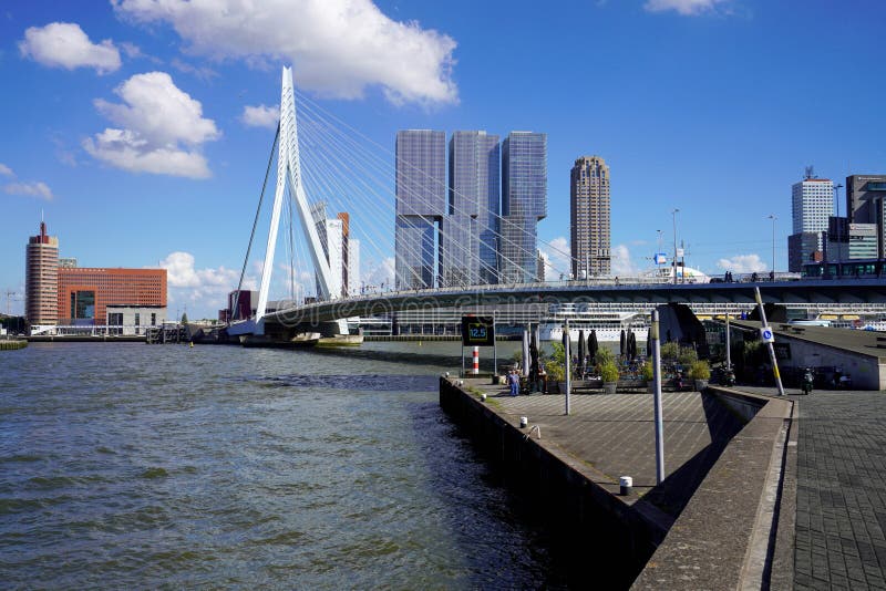 ROTTERDAM, NETHERLANDS - JUNE 9, 2022: Rotterdam Skyline with ...