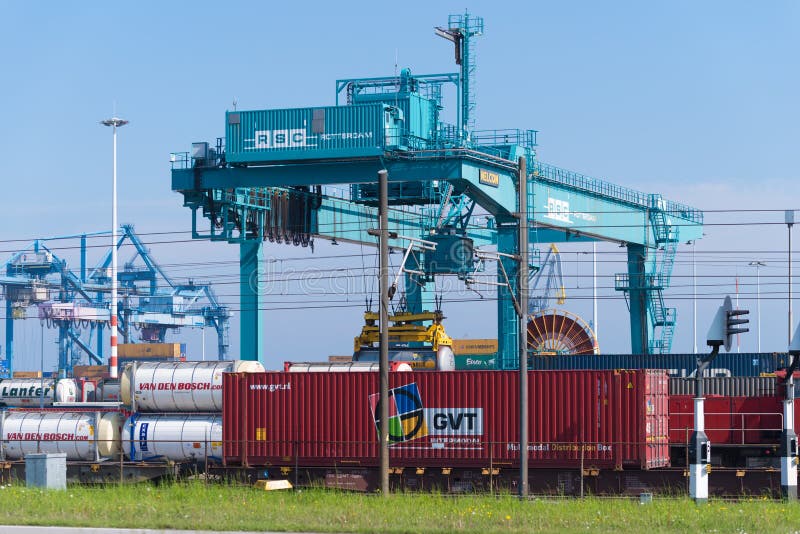 Freight train passing editorial photo. Image of dutch - 81506126