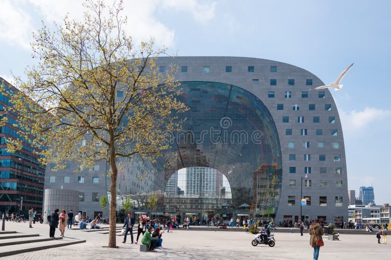 ROTTERDAM, NETHERLANDS - MAY 9, 2015 the New Market Hall Editorial ...