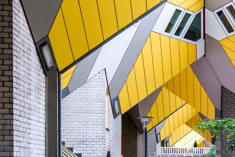 Tilted Cube House Resting upon a Hexagon-shaped Pylon Editorial Photo ...