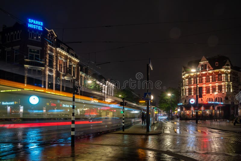 Rotterdam, Netherlands - 12.10.2019: Night View of Rotterdam Editorial ...