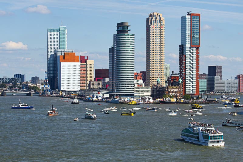 Rotterdam, the Netherlands from the Riverside Stock Photo - Image of ...