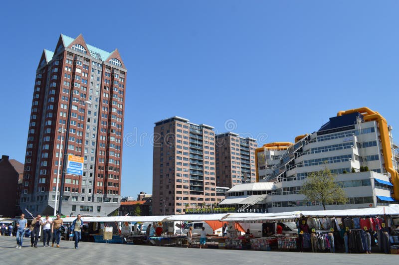 Rotterdam in Netherlands editorial stock image. Image of rotterdam ...