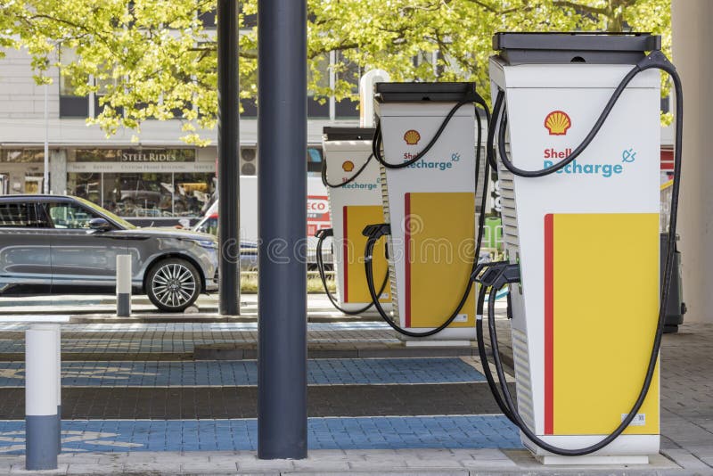 Rotterdam, Netherlands - 08-21-2024: Shell Mobility Hub in Rotterdam ...