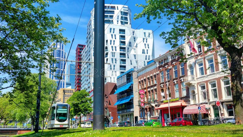 Rotterdam editorial photo. Image of urban, city, architecture - 96218216