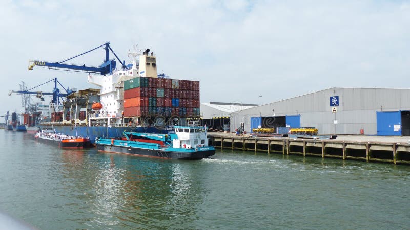 Rotterdam Port editorial stock photo. Image of ship, dock - 43370598
