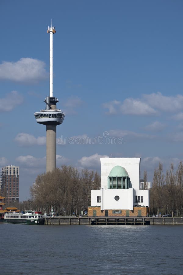 Rotterdam Scenery, Netherlands with Euromast Observation Tower ...