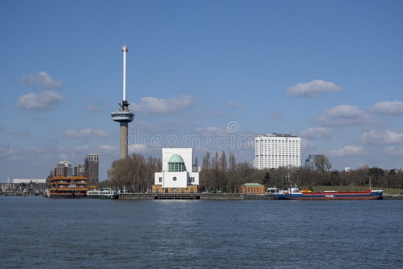 Rotterdam Scenery, Netherlands with Euromast Observation Tower ...