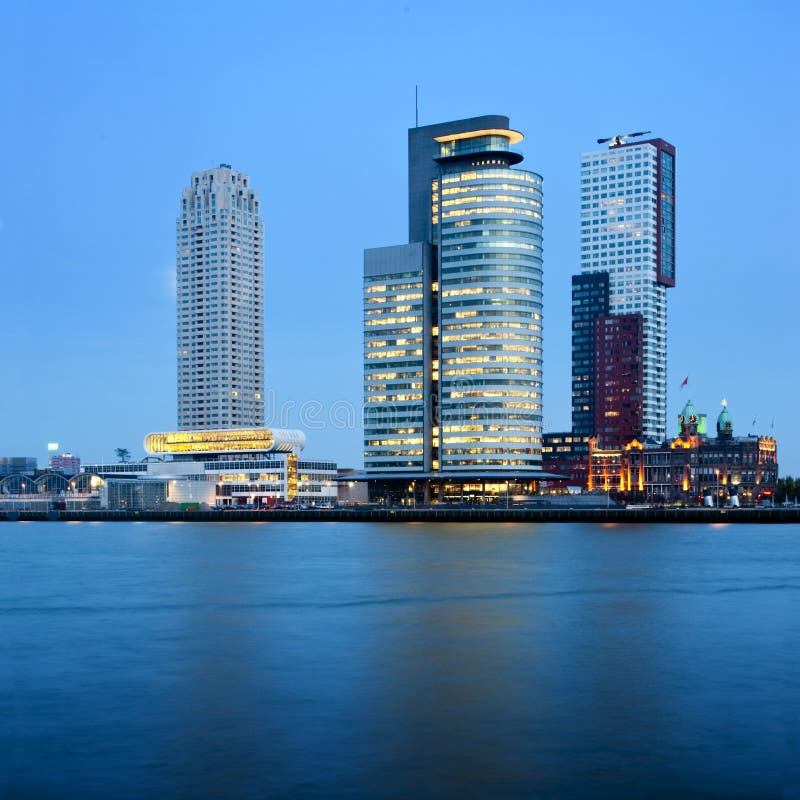 Rotterdam Skyscrapers stock photo. Image of netherlands - 16568082