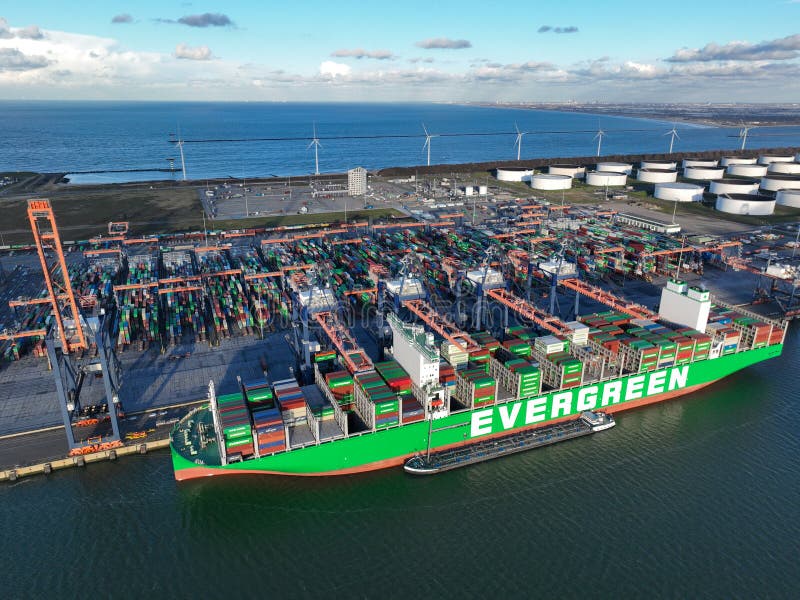 Rotterdam, 19th of January 2023, the Netherlands. from Above:Drone ...