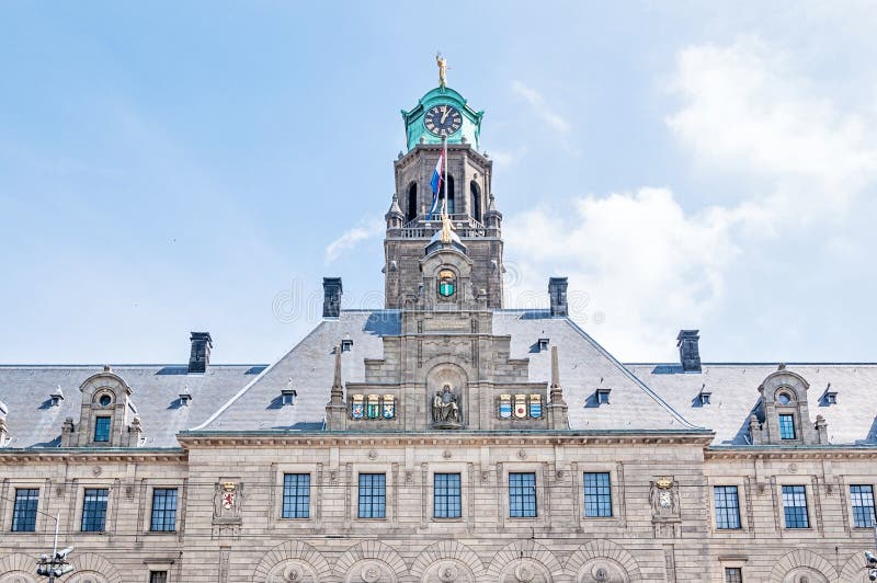 Rotterdam Town Hall, the Netherlands in Spring Stock Image - Image of ...