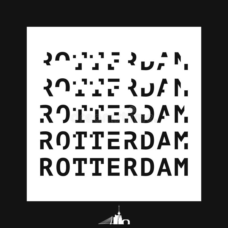 Rotterdam Typography Minimalist Vector Image for Sticker, Logo, Icon ...