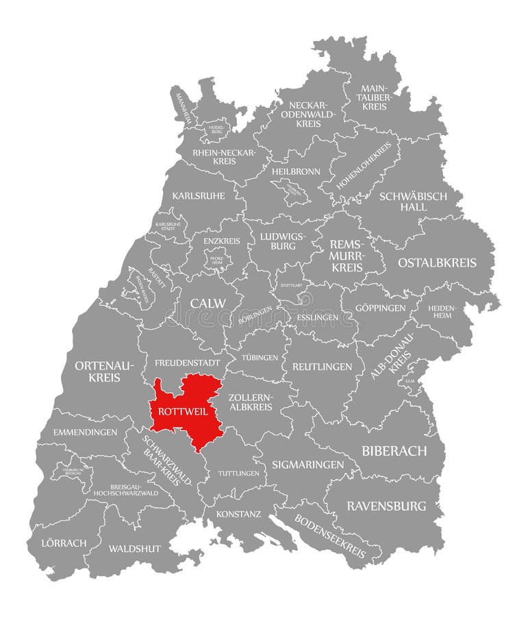 Rottweil District Federal Republic of Germany, Rural District, Baden ...