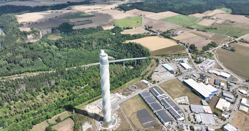 Rottweil, 15th of August 2022, Germany. the TK Elevator Test Tower is ...