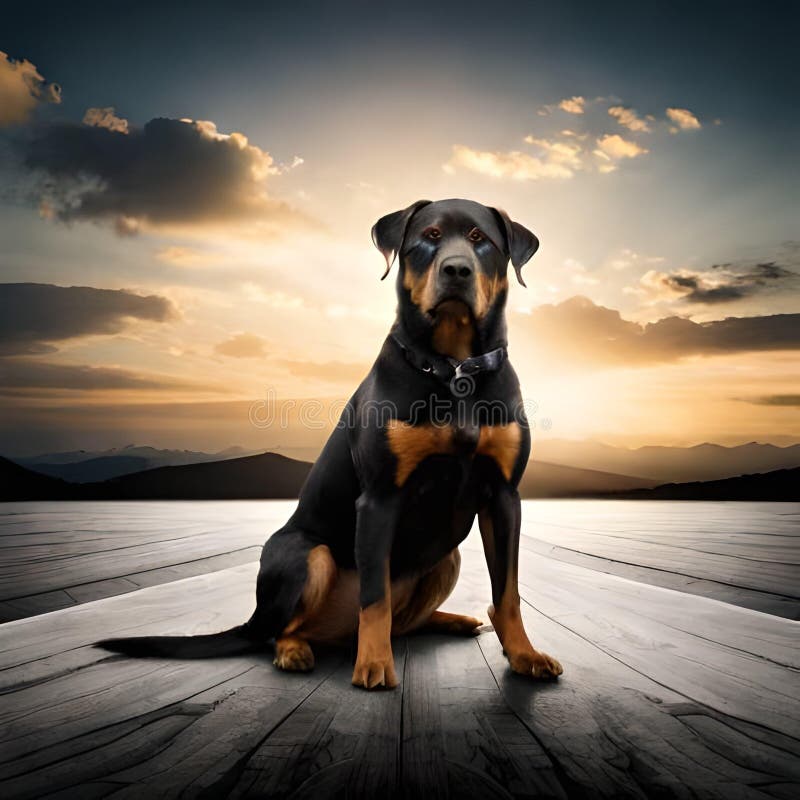 Rottweiler dog breed. stock illustration. Illustration of animal ...