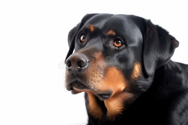 Rottweiler Dog on White Background. Generative AI Stock Illustration ...