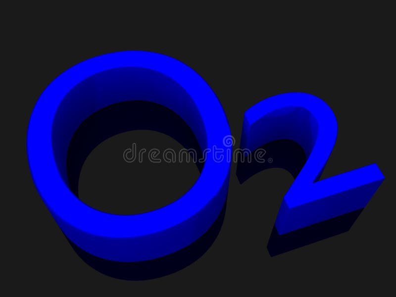 Rotulação Azul Do Oxigênio O2 Ilustração Stock - Ilustração de ...