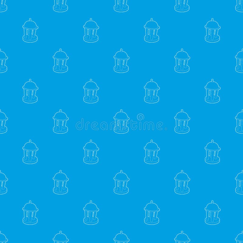 Rotunda Pattern Vector Seamless Blue Stock Vector - Illustration of ...