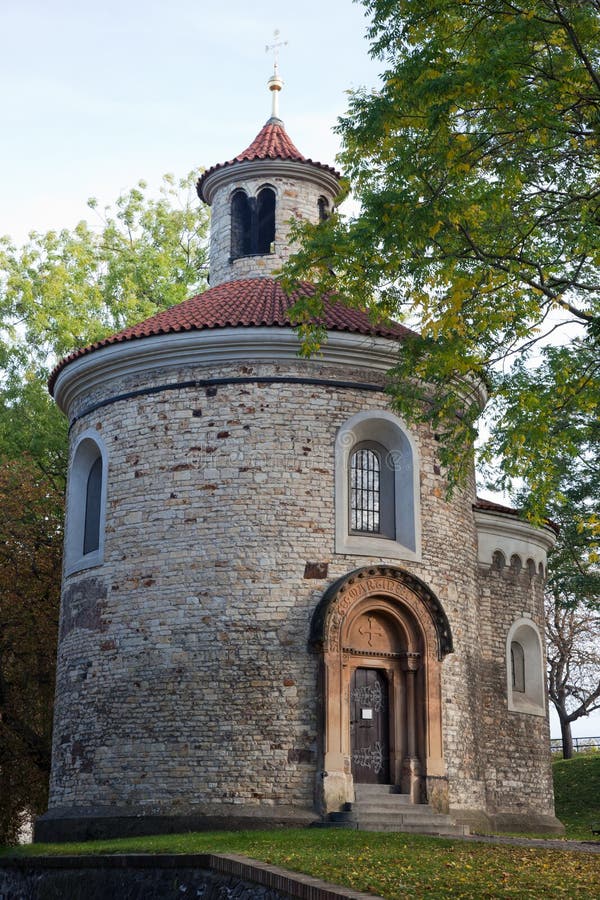 Rotunda Of St. Martin In Vysehrad Complex In Prague, Czech Republic ...