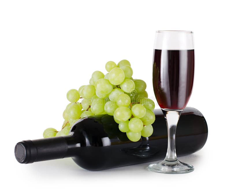 Rotweinglas Getrennt Auf Weiß Stockbild - Bild von aperitif, trauben ...