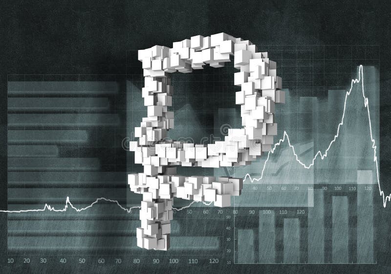 Rouble currency rate stock illustration. Illustration of business ...