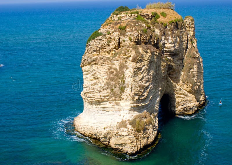 Beirut Rouche stock image. Image of cliffs, landmark - 13739139