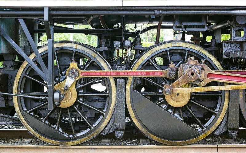 Vieille roue de train image stock. Image du moteur, railroad - 19126291