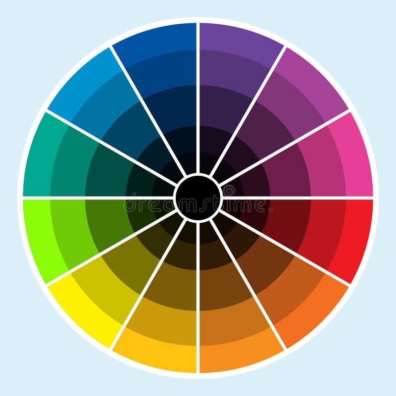 Roue De Couleur - Obscurité Illustration de Vecteur - Illustration du ...