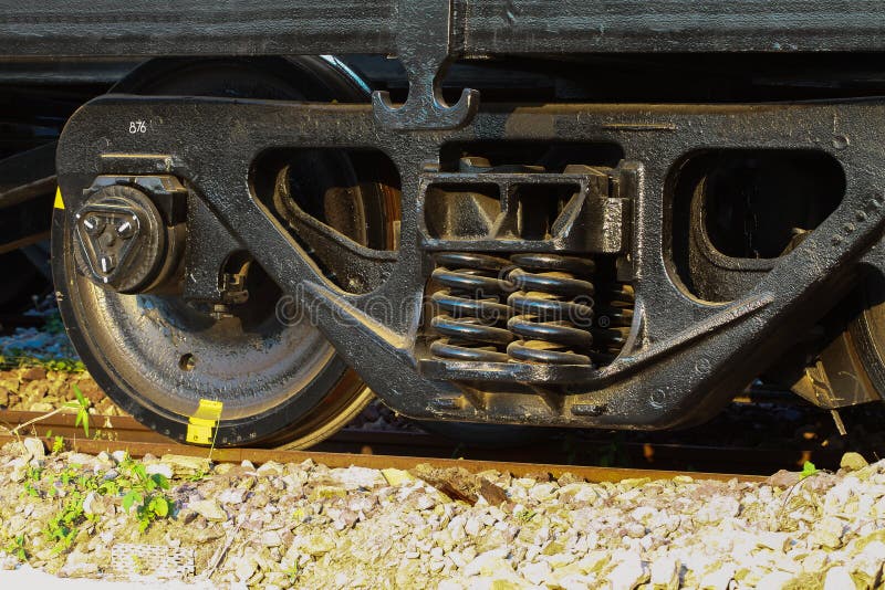 Roue De Train Ou Chemin De Fer, Base De Suspension De Train Photo stock ...
