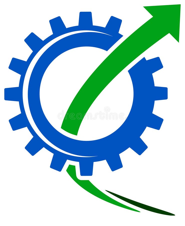 Roue dentée avec la flèche illustration de vecteur. Illustration du ...