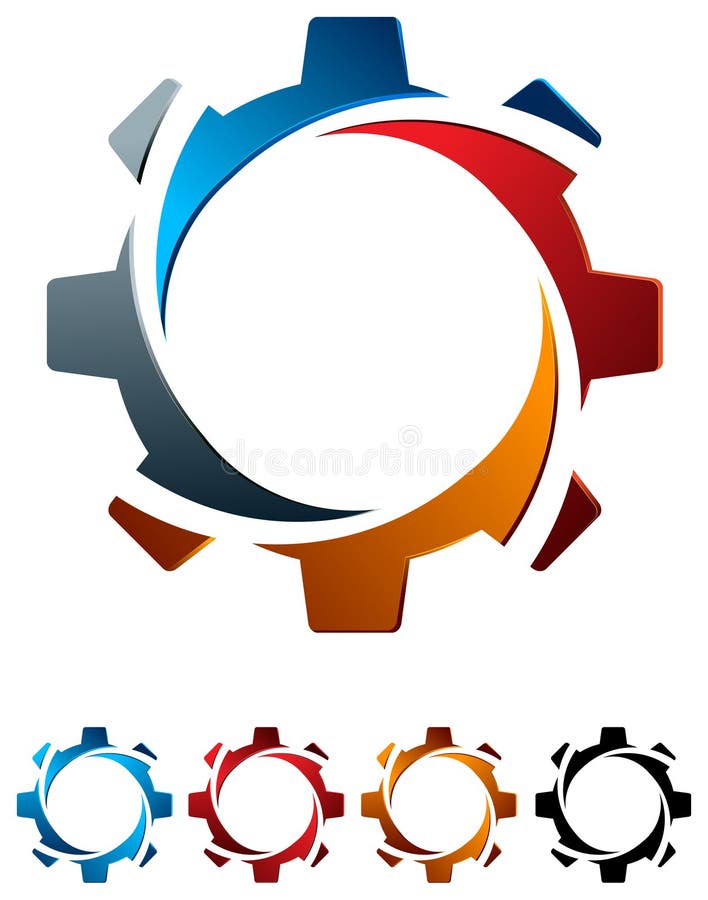 Logo de roue dentée illustration de vecteur. Illustration du groupe ...