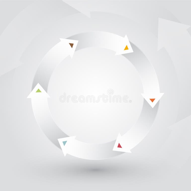 Roue des flèches blanches illustration de vecteur. Illustration du ...