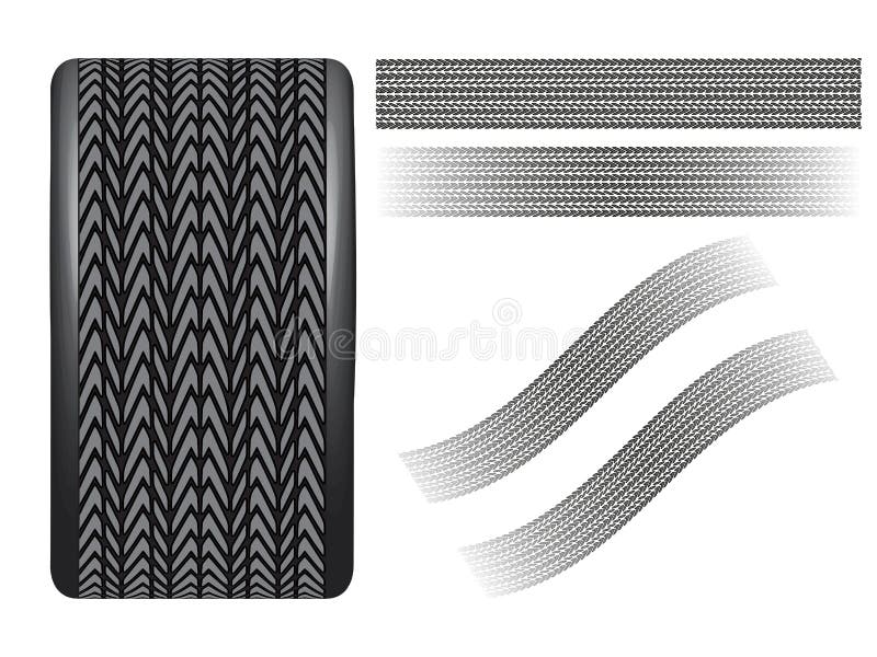 Roue et texture de pneu illustration de vecteur. Illustration du ...