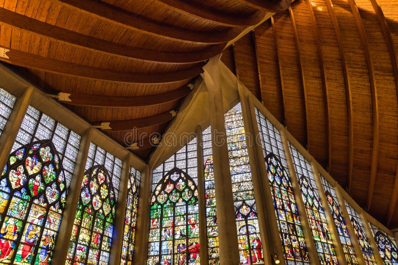 Interior View of the Modern Church of Saint Joan of Arc in Rouen ... Interior View of the Modern Church of Saint Joan of Arc in Rouen ...