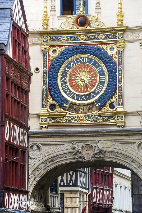 Rouen - Historic clock stock image. Image of outdoor - 27293867