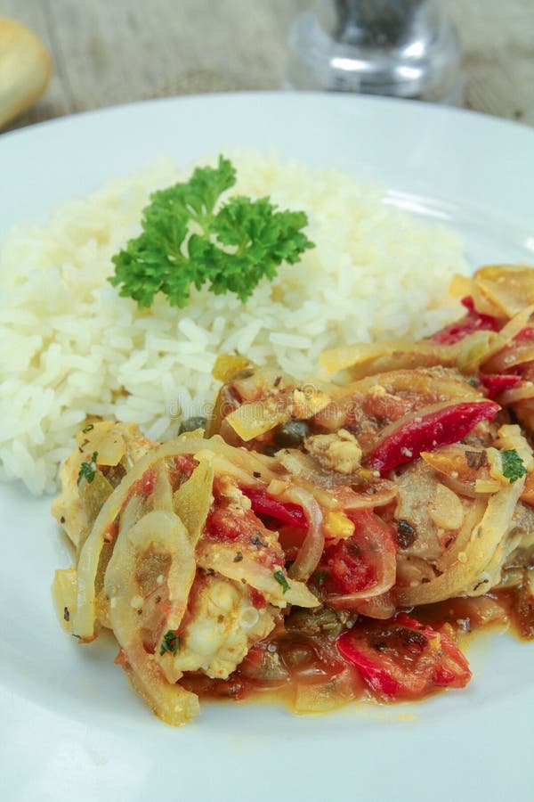 Rougail of fish stock photo. Image of island, tomato - 166372586