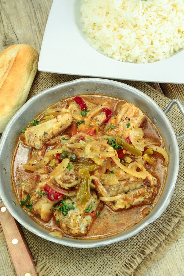 Rougail of fish stock photo. Image of tomato, dish, cooked - 166372558