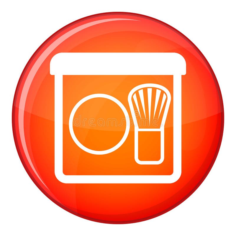 Rouge with Brush Icon, Flat Style Stock Vector - Illustration of paint ...